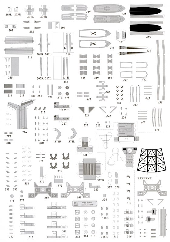 papercraft-database: [JSC 097] - U.S.S. Iowa
